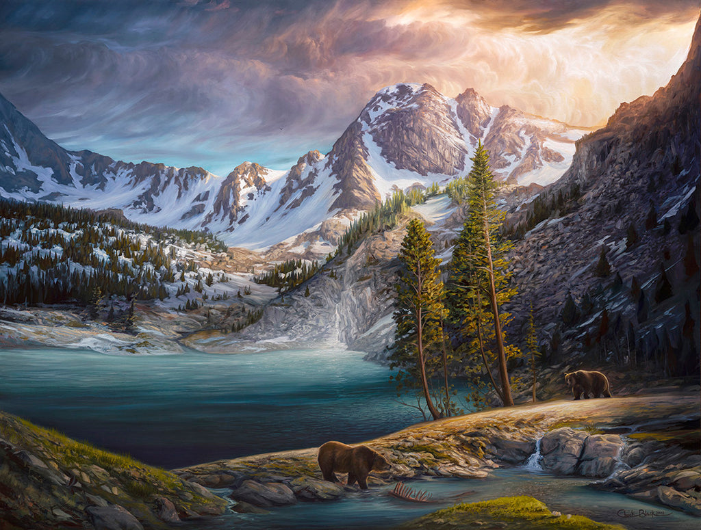 "Hard To Come By" - 30x40 Mountainous Landscape Painting – Chuck Black Art