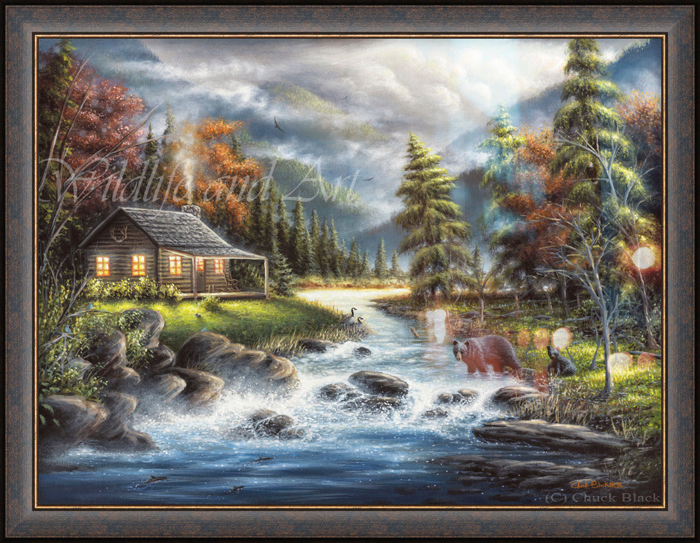 "As Autumn Approaches" Framed Mountain Cabin Art Print – Chuck Black Art