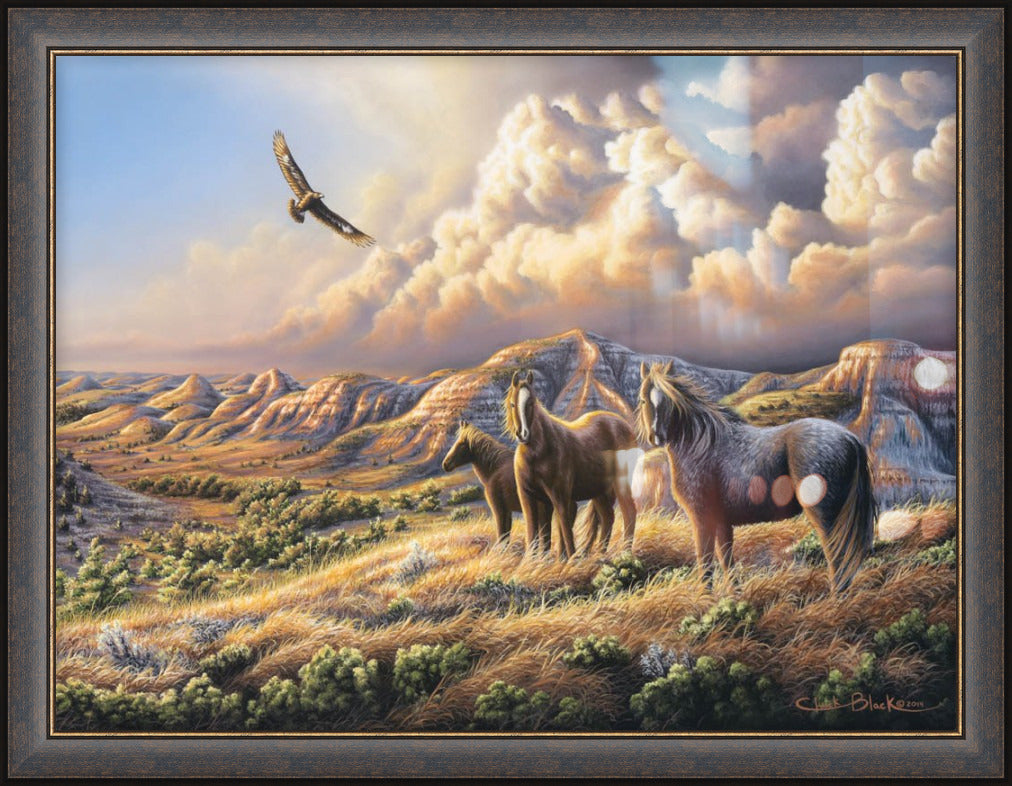 "Under Wild Skies" - Framed Wildlife Landscape Art Print – Chuck Black Art