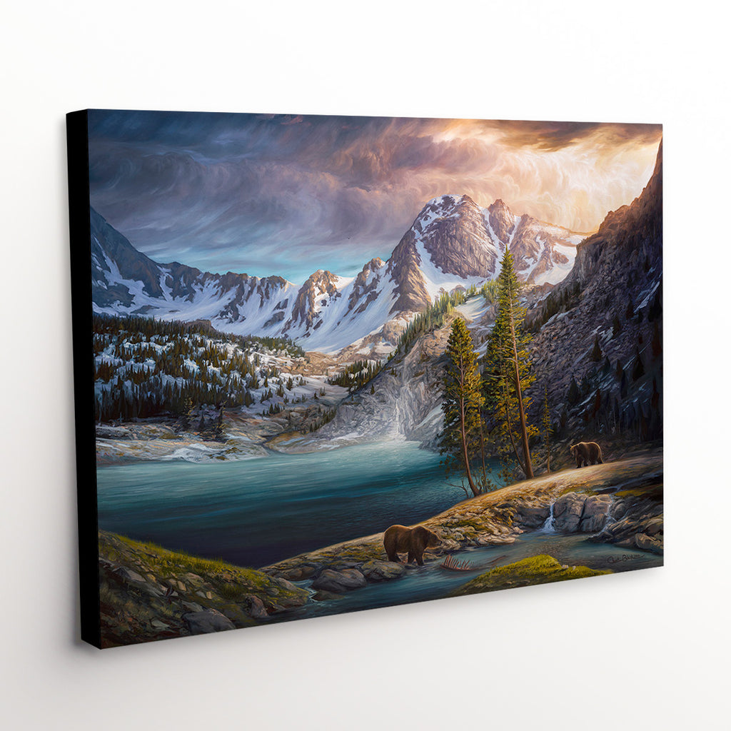 "Hard To Come By" - Mountainous Landscape Canvas Art Print – Chuck ...
